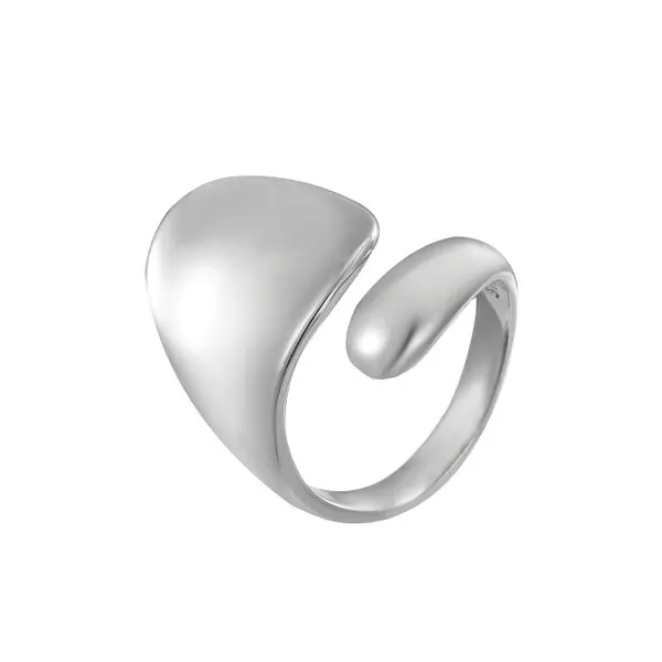 EVERY WAVE Icy Hug Curved Bypass Sterling Ring