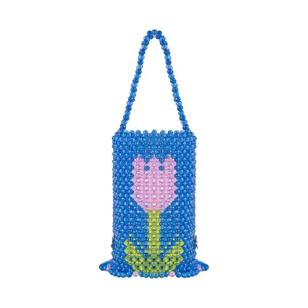 TILLIE BEADS Bloom Tulip Beaded Bucket Bag