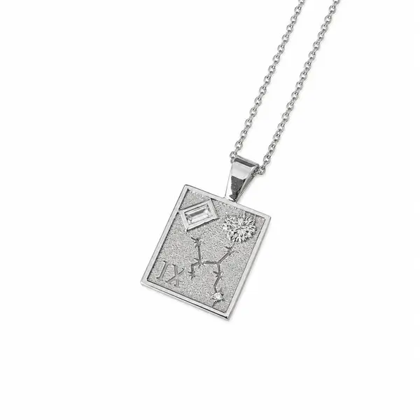 CIER Sagittarius Zodiac Necklace - Silver