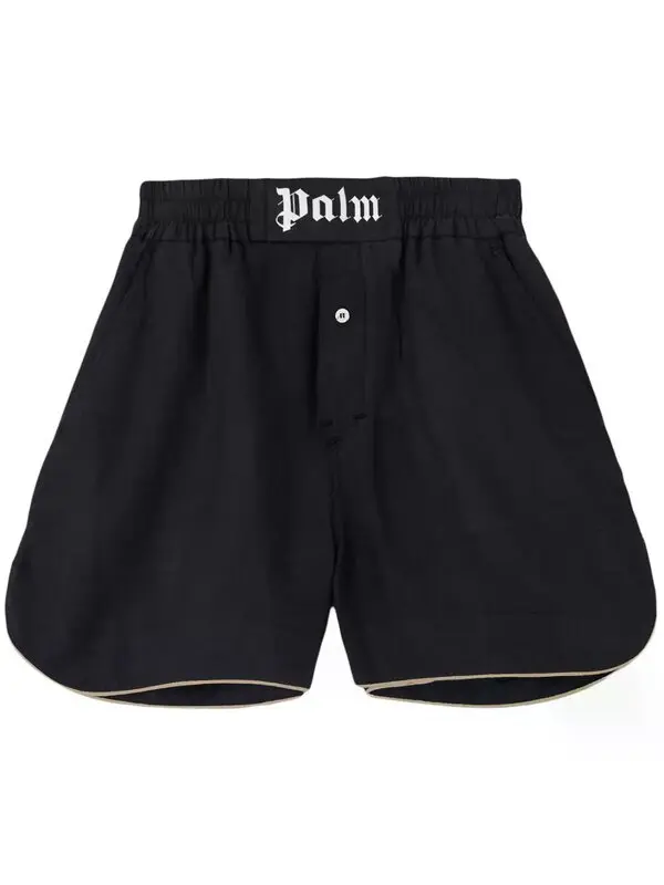 Palm Angels Logo-patch Cotton Boxer Shorts