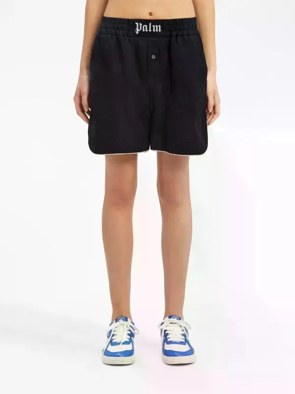 Palm Angels Logo-patch Cotton Boxer Shorts