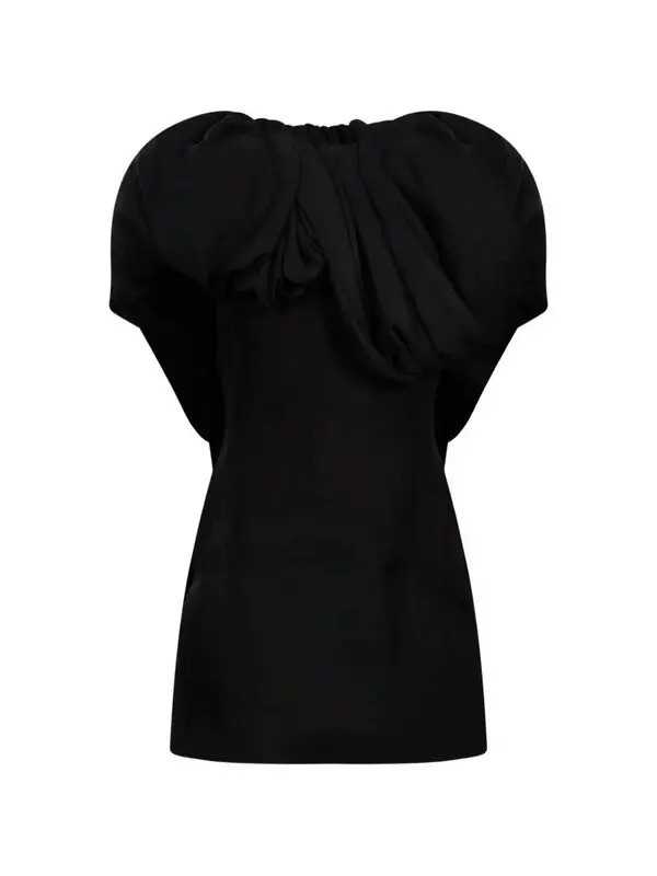 Magda Butrym Draped Puff-sleeve Mini Dress