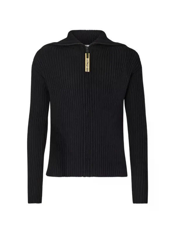 Fendi Ribbed-knit Zip-up Sweater