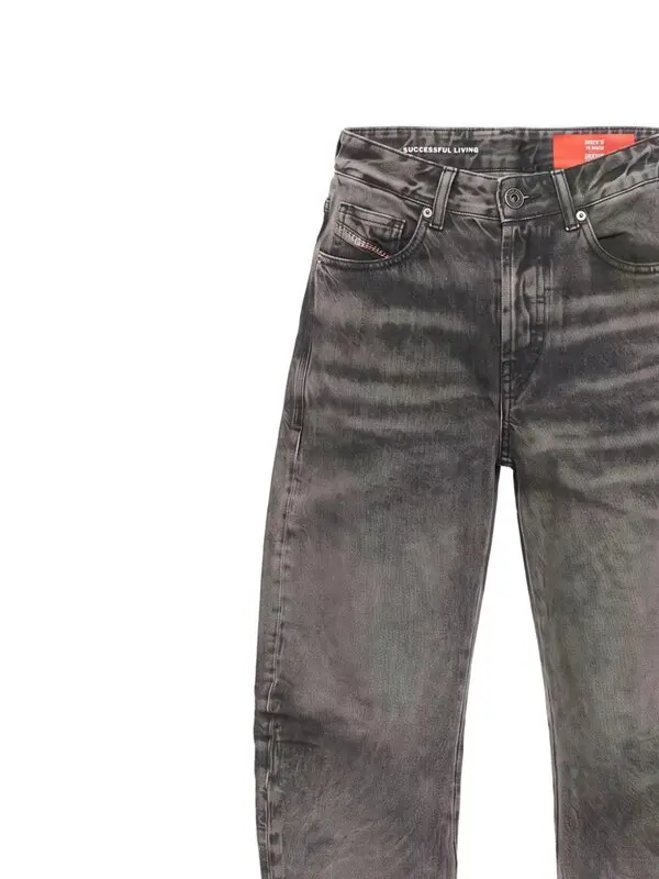 DIESEL® Faded Curved-leg Jeans