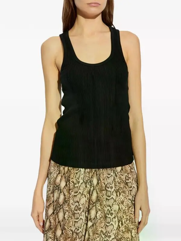 Isabel Marant Étoile Ribbed Logo-embroidered Top