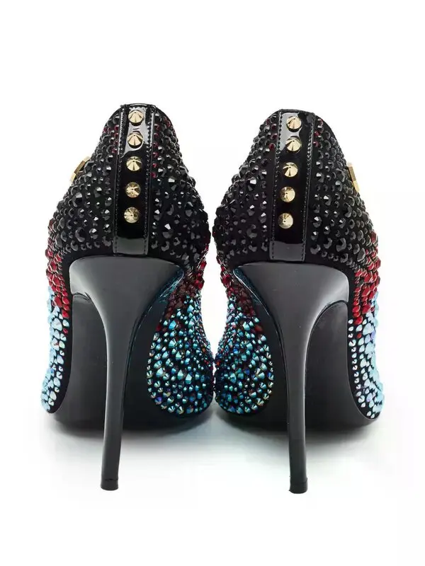 Philipp Plein Crystal-embellished Studded Pumps