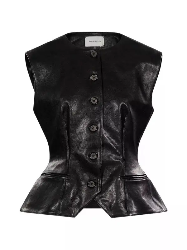 Magda Butrym Peplum-hem Leather Gilet