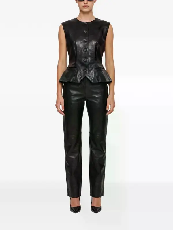Magda Butrym Peplum-hem Leather Gilet