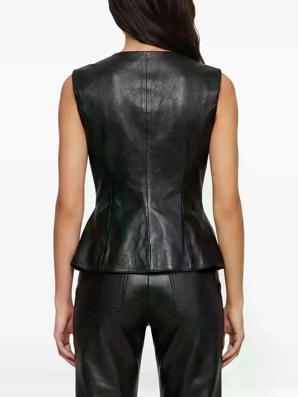 Magda Butrym Peplum-hem Leather Gilet