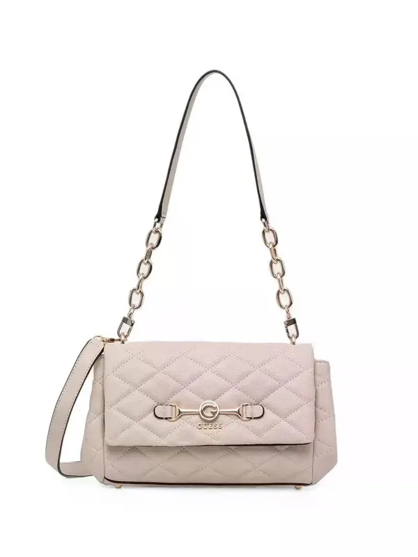 Guess Frances Quilted Logo-plaque Shoulder Bag