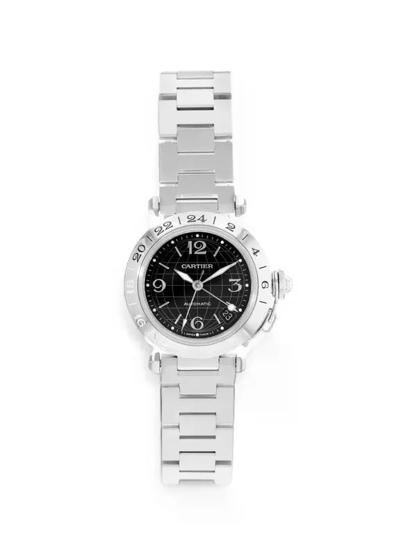 Cartier Pasha C Meridian Gmt 35mm Watch - Black