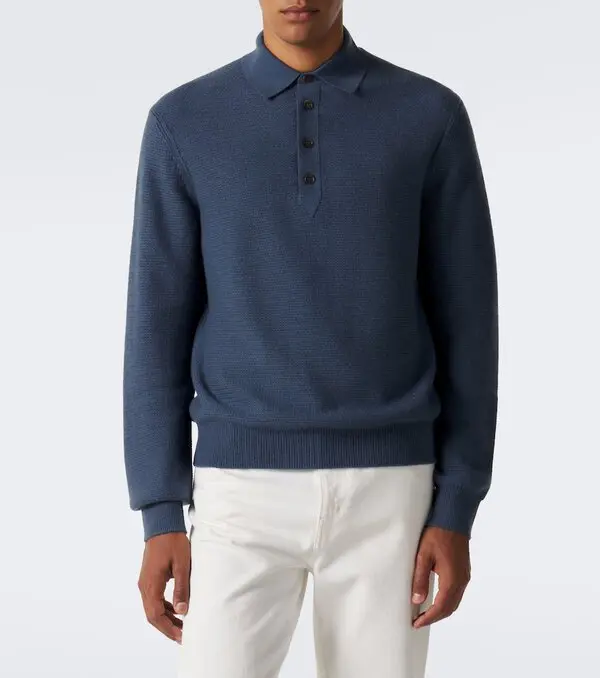 Zegna Cashmere Polo Sweater