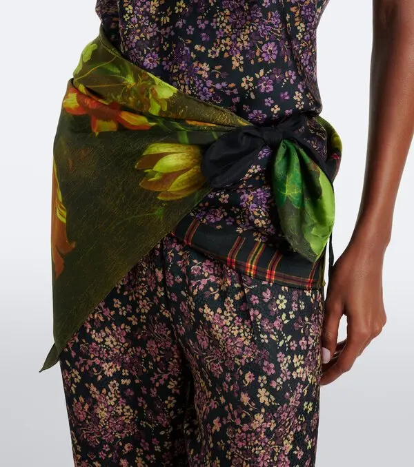 Dries Van Noten Floral Silk Halterneck Top - Multicoloured