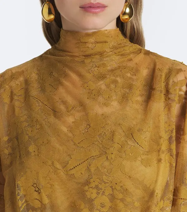 Zimmermann Ascent Draped Lace Gown