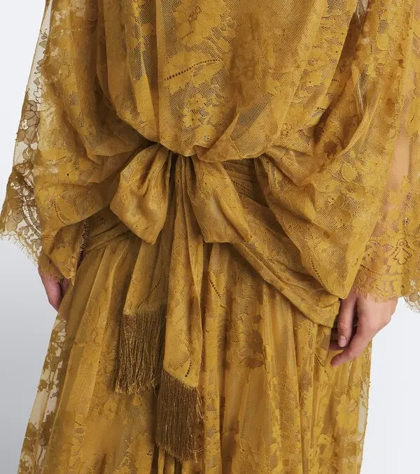 Zimmermann Ascent Draped Lace Gown