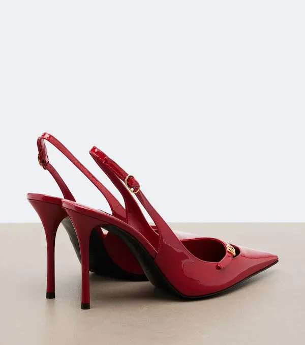 Dolce & Gabbana Dg Patent Leather Slingback Pumps