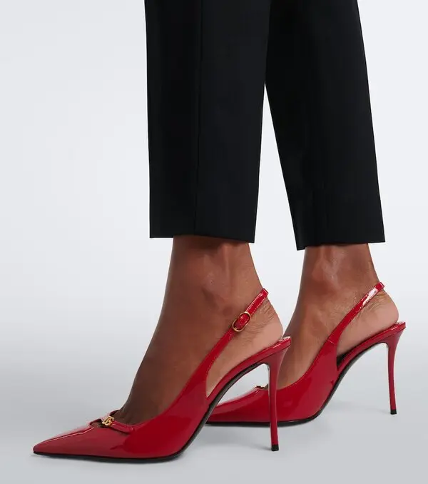 Dolce & Gabbana Dg Patent Leather Slingback Pumps