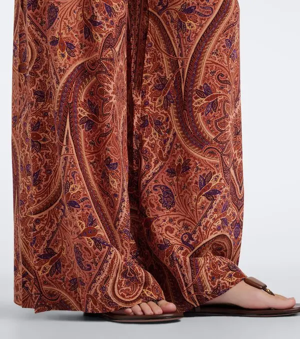 Ulla Johnson Sawyer Silk Crepe De Chine Wide-leg Pants