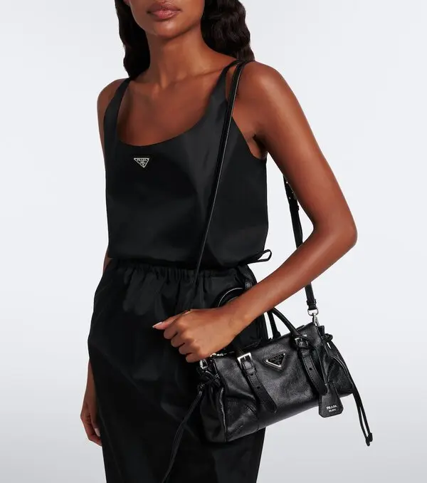 Prada Karin Small Leather Top-handle Bag