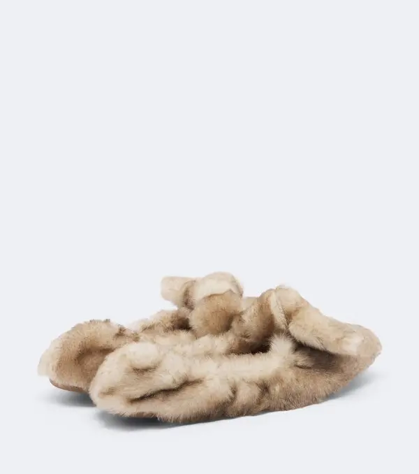 Zimmermann Carousel Shearling Ballet Flats