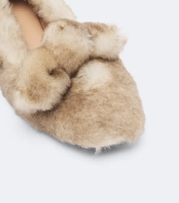Zimmermann Carousel Shearling Ballet Flats