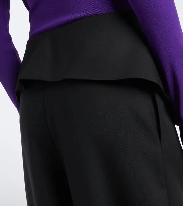 Loewe Draped Wool Wide-leg Pants