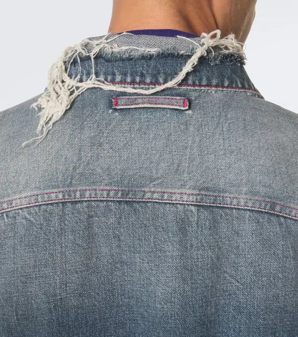 Acne Studios Re-edition Distressed Faded Denim Jacket