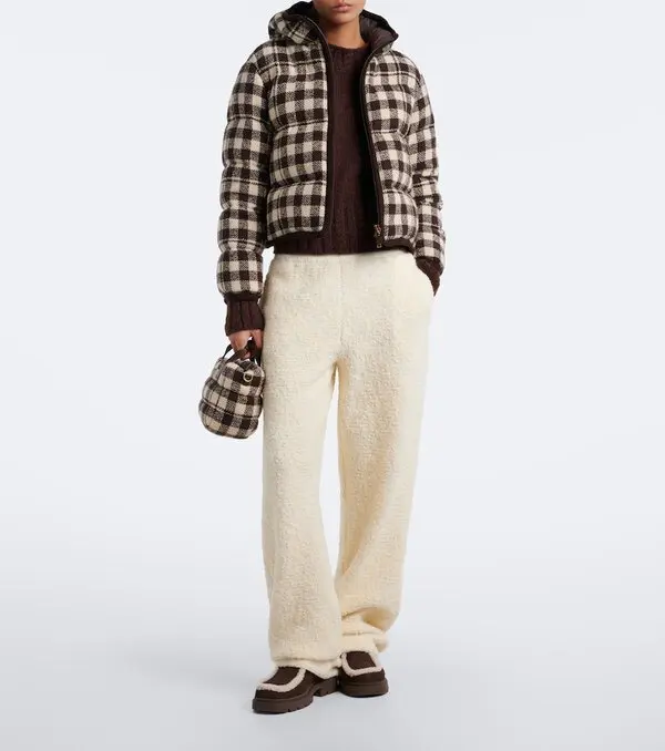 Moncler Caradoc Mini Checked Canvas Tote Bag