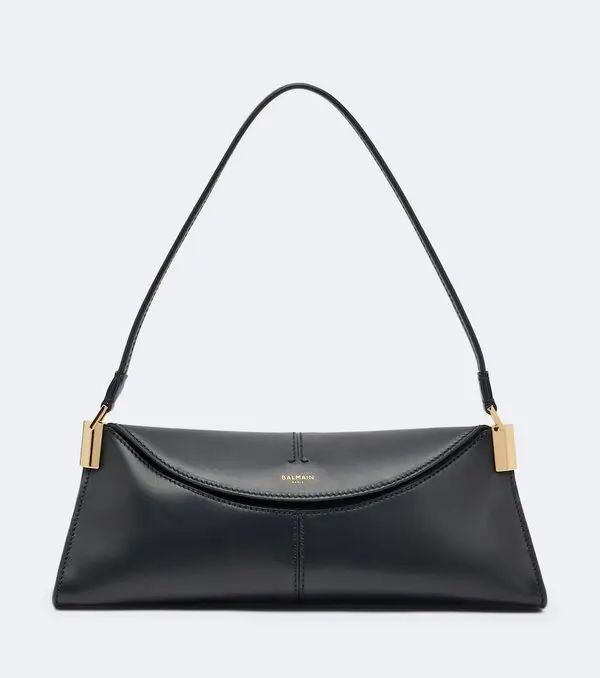 Balmain 64-83 Small Leather Shoulder Bag