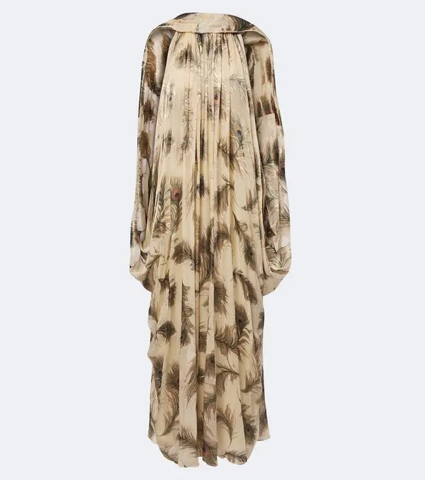 Zimmermann Ascent Burnout Printed Silk Halterneck Gown