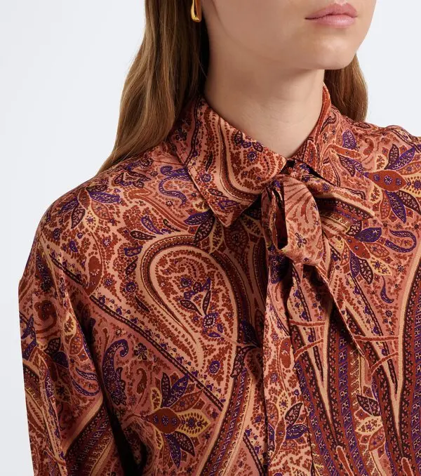 Ulla Johnson Lise Tie-neck Silk Crepe De Chine Blouse