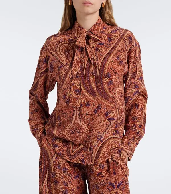 Ulla Johnson Lise Tie-neck Silk Crepe De Chine Blouse