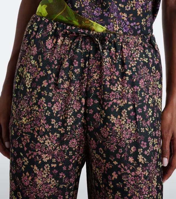 Dries Van Noten Floral Wide-leg Pants
