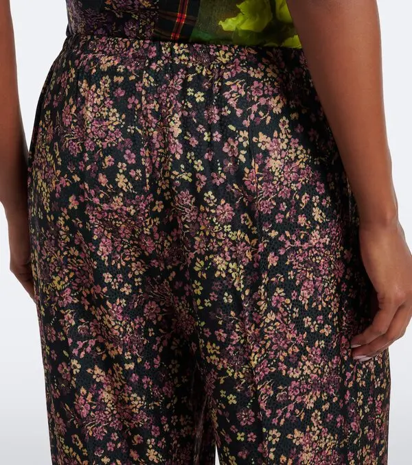 Dries Van Noten Floral Wide-leg Pants