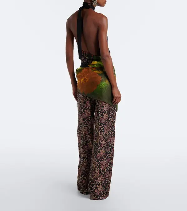 Dries Van Noten Floral Wide-leg Pants