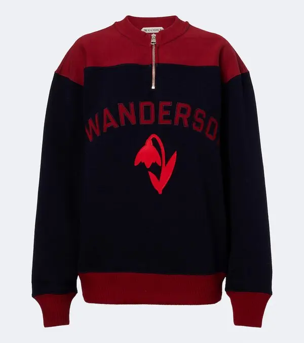 JW Anderson Embroide Wool-blend Sweatshirt
