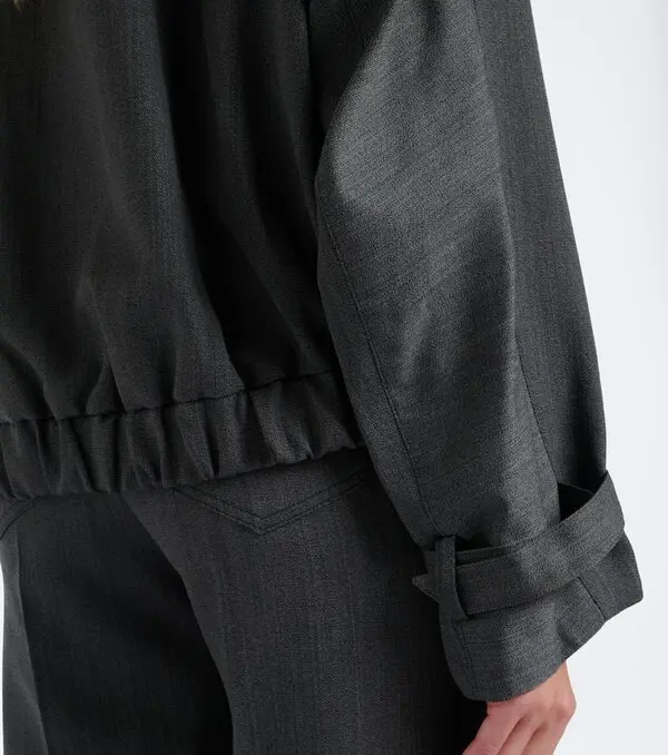 Victoria Beckham Virgin Wool Bomber Jacket