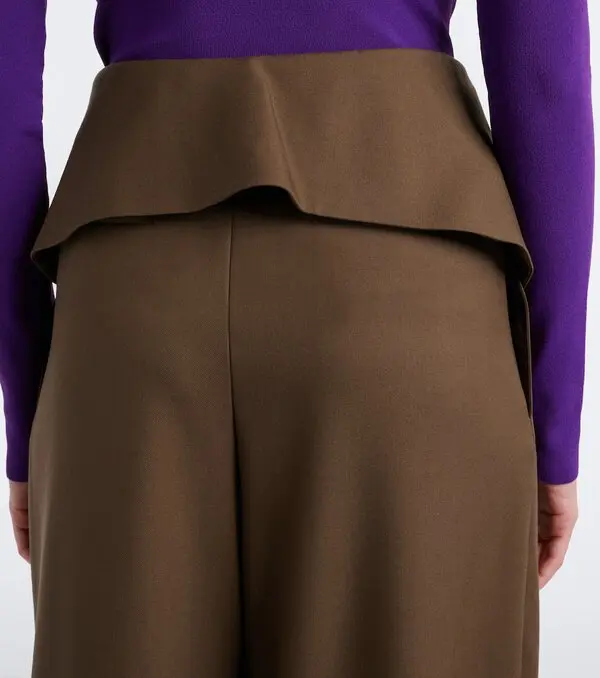 Loewe Draped Wool Wide-leg Pants