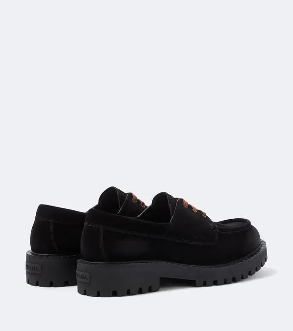 Prada Suede Boat Shoes
