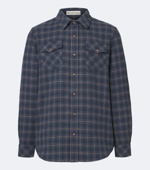 GOD'S TRUE CASHMERE Rugged Explorer Plaid Cashmere Shirt
