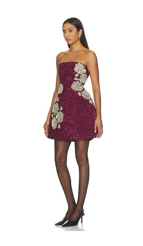 LA FUORI Midnight Rosette Dress In . Also
