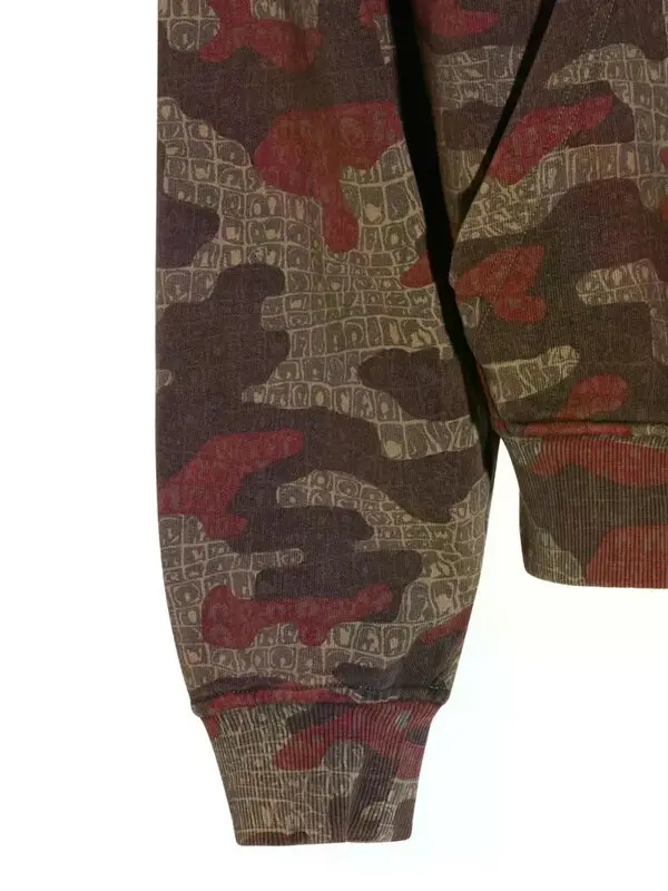 DAILY PAPER Camouflage-print Zip-up Hoodie - Brown