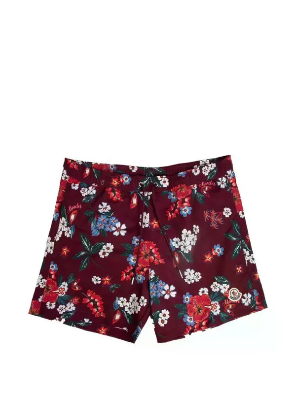 Moncler Floral-print Swim Shorts