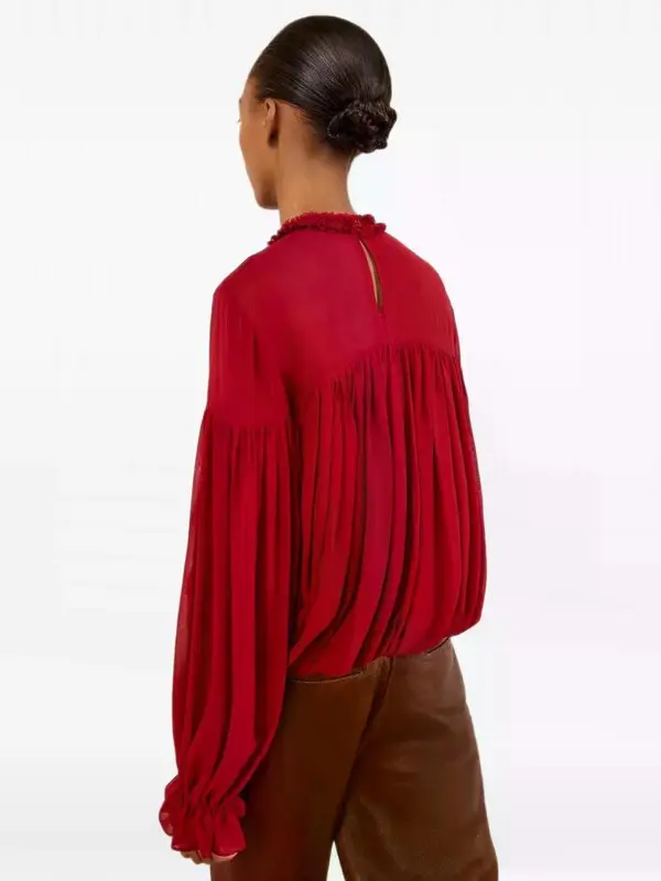 Ulla Johnson Pearl Ruffled Silk Blouse