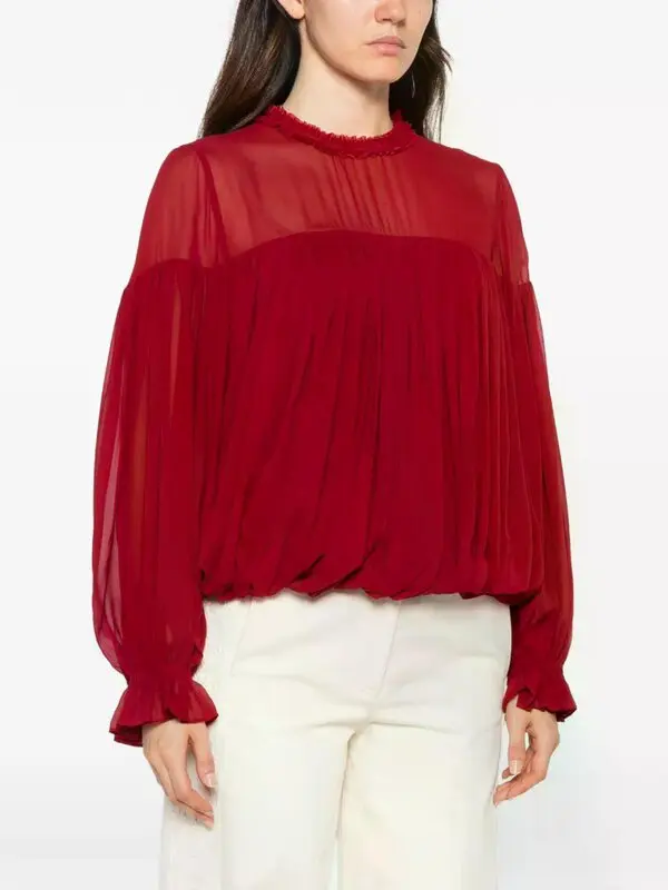 Ulla Johnson Pearl Ruffled Silk Blouse