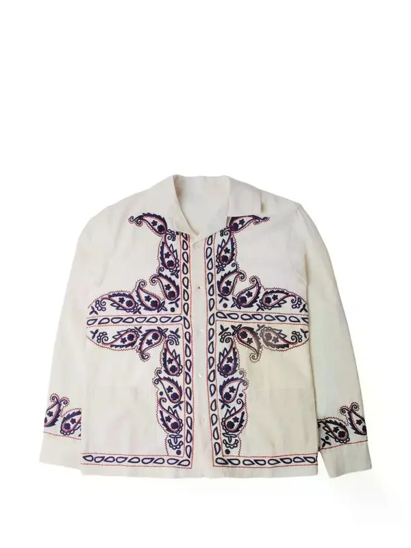 BAZISZT Memento Paisley-embroidered Shirt