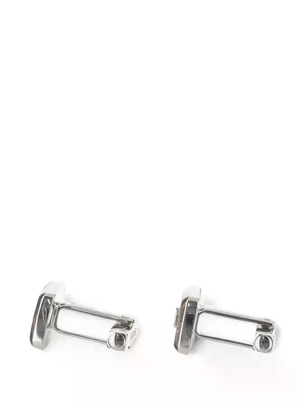 BOSS Monogram-plaque Stone-inlay Cufflinks