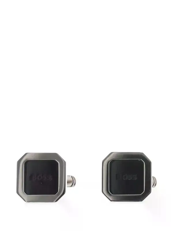 BOSS Logo-engraved Octagonal Cufflinks
