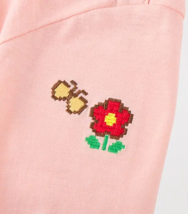 MIKI HOUSE Cotton Embroidered T-shirt