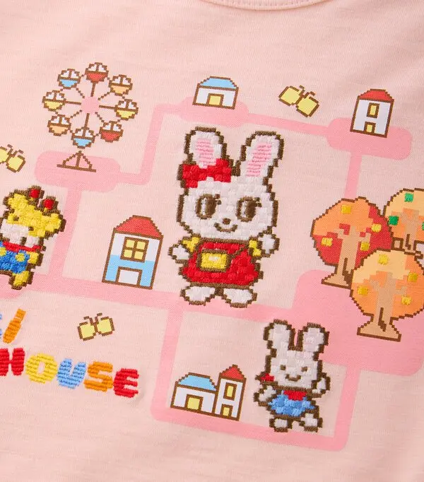MIKI HOUSE Cotton Embroidered T-shirt